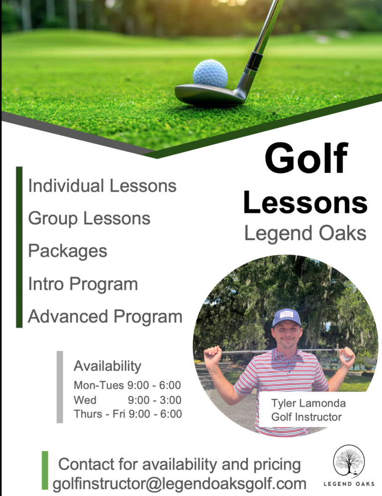 Golf Lessons – Legend Oaks Golf & Tennis Club – Summerville, SC